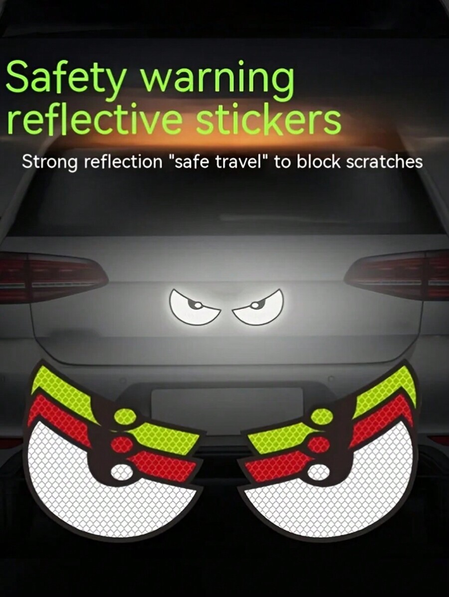 2pcs/Set Reflective Car Stickers - Improve Your Vehicle's Visibility ...