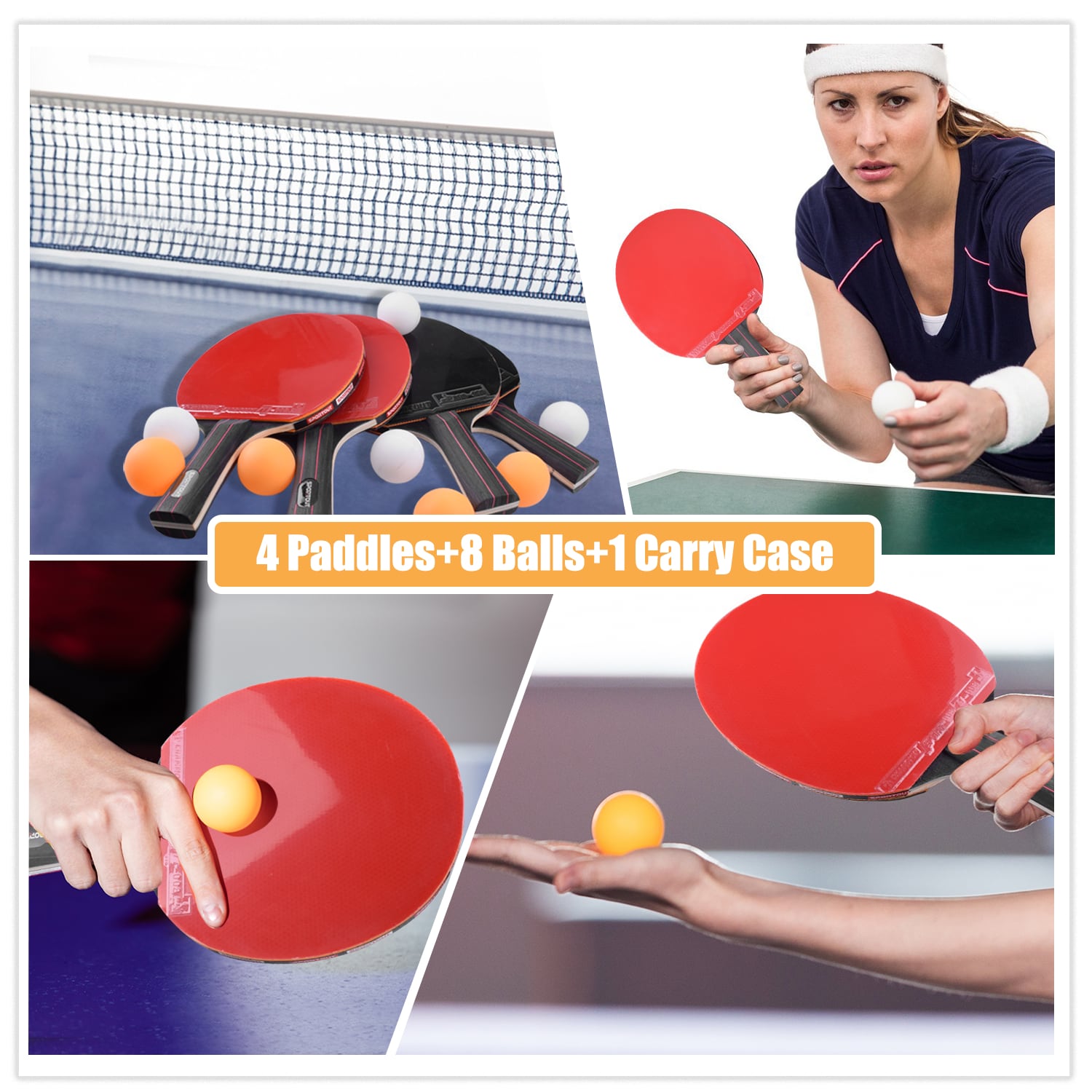 Sportout Table Tennis Bats, Portable Table Tennis Set, Ping Pong Bats ...