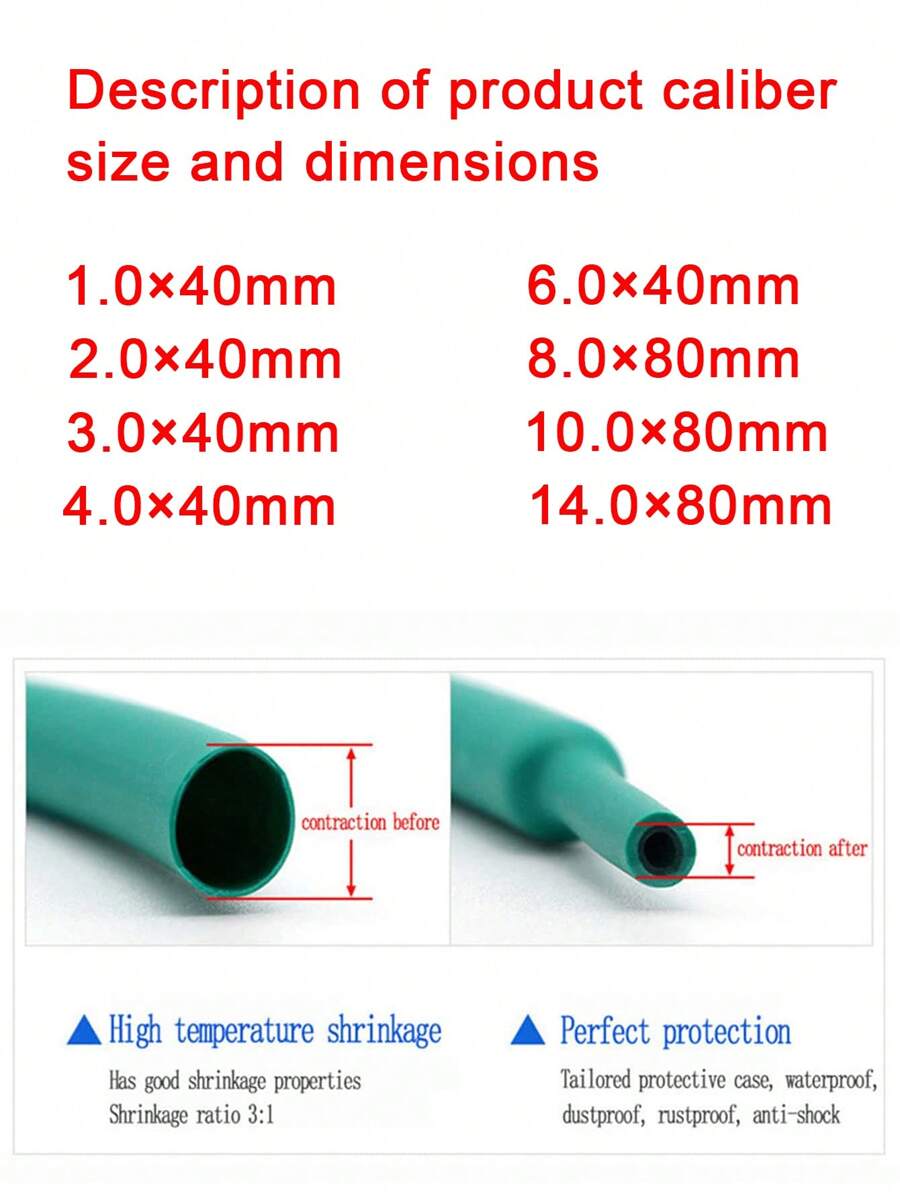 Heat Shrink Tube Set, Multiple Colors And 8 Sizes Suitable For Various ...