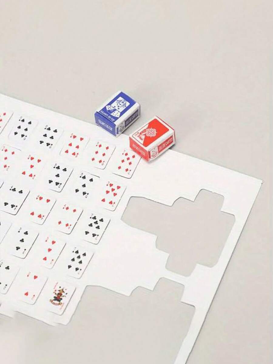 54pcs/set Mini Poker Cards, Suitable For Party Games, Multiplayer Card ...