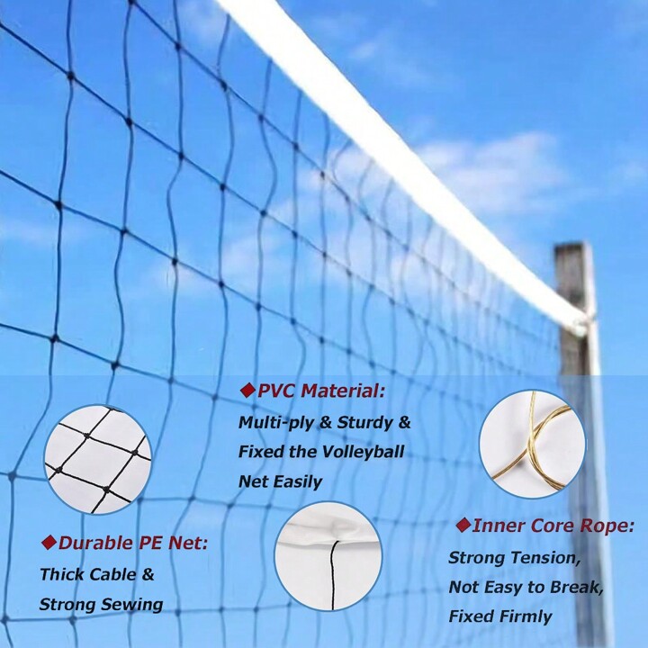 2024 Newest 1Pc Sports Replacement Volleyball Net Volleyball Net ...