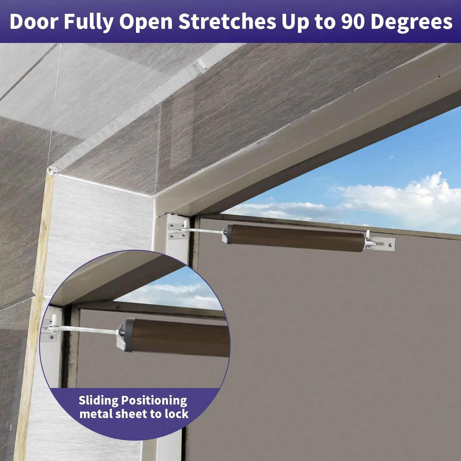 1 Pc Medium Duty Screen Door Closers Kit, Adjustable Pneumatic Storm ...