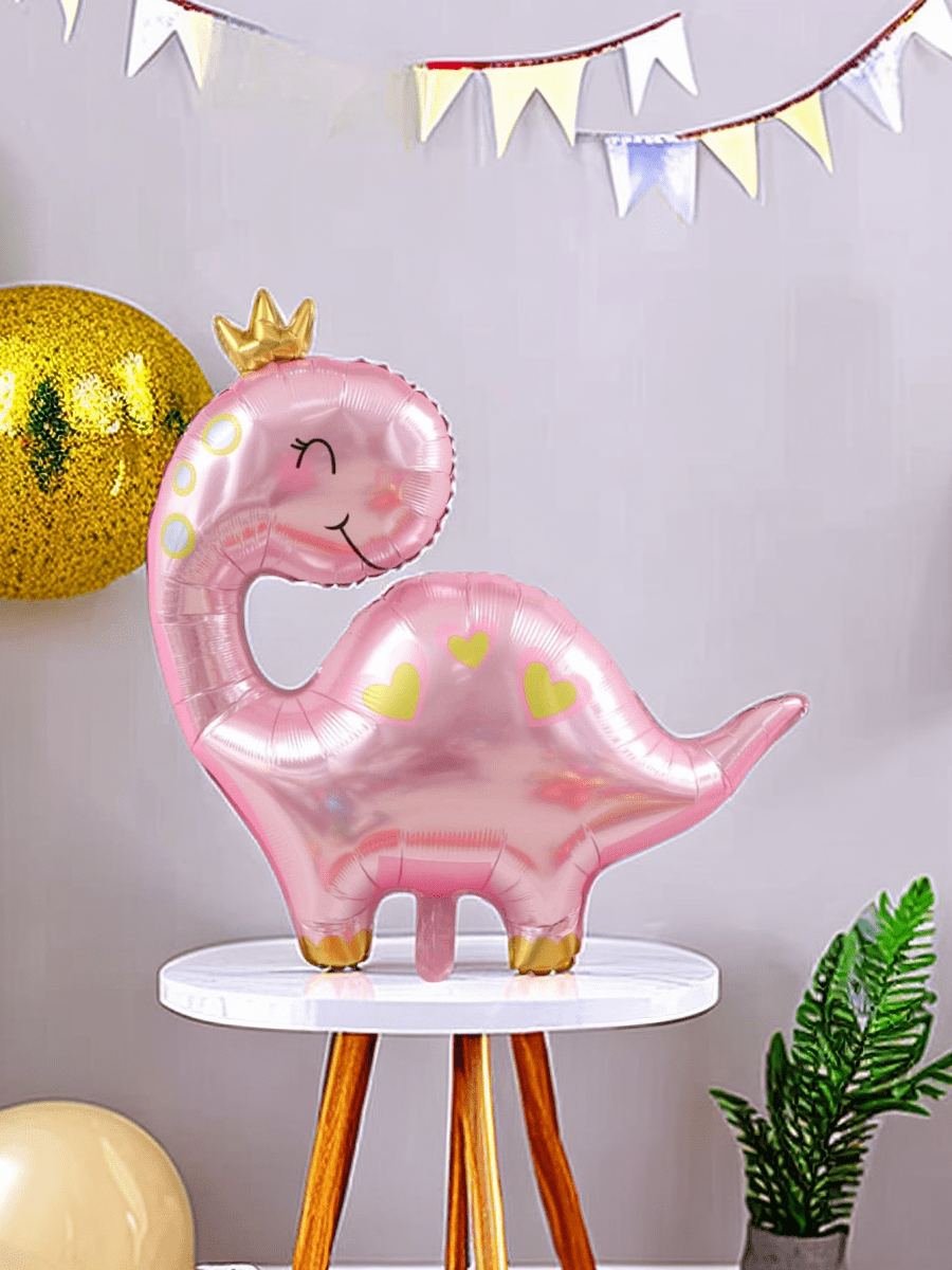 rosa corona a forma di dinosauro foglio di alluminio Palloncino per festa di compleanno ...