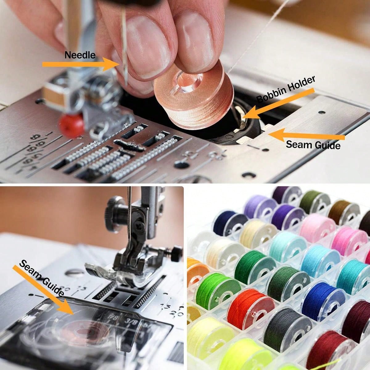 36-color Sewing Thread With Storage Box, Compatible With Sewing ...