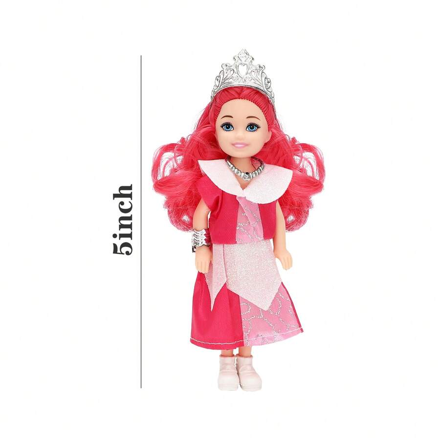 8 Sets 6 Inch Dolls Cute Girl Dolls Include 8 Pieces Girl Mini Dolls, 8 ...