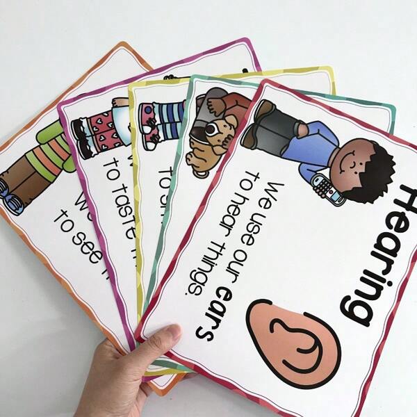 5 Pcs/set Five Senses Posters Classroom Decoration Organization Decor ...