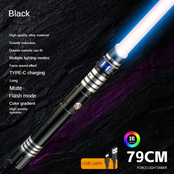 Upgraded Version Gravity Sensing RGB Lightsaber, USB Rechargeable ...