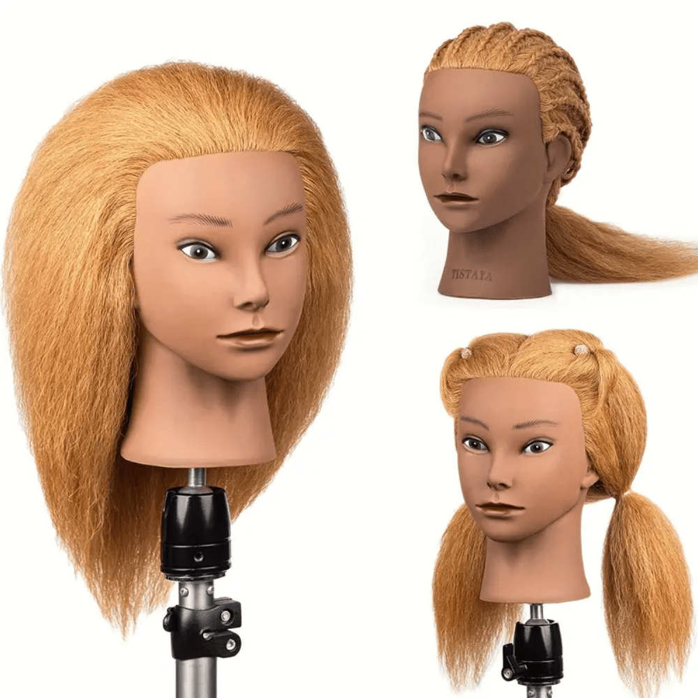 Afro Mannequin Head Manikin Cosmetology Doll Head 100% Real Hair ...