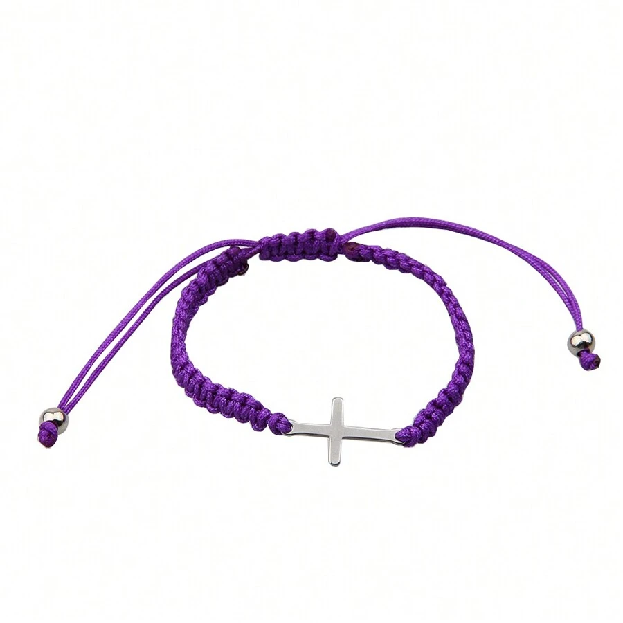 1pc Stainless Steel Cross Design Bracelet | SHEIN USA
