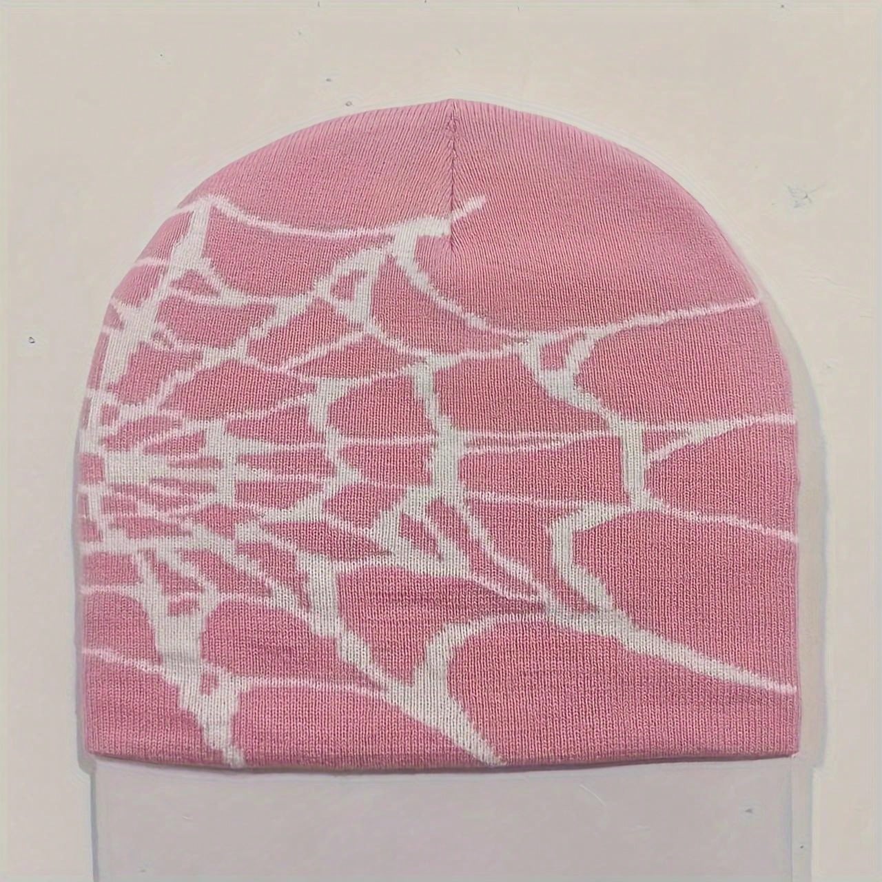 1 pieza Gorro tejido de patrón de araña gótica de la serie Pooyikoi Y2k ...