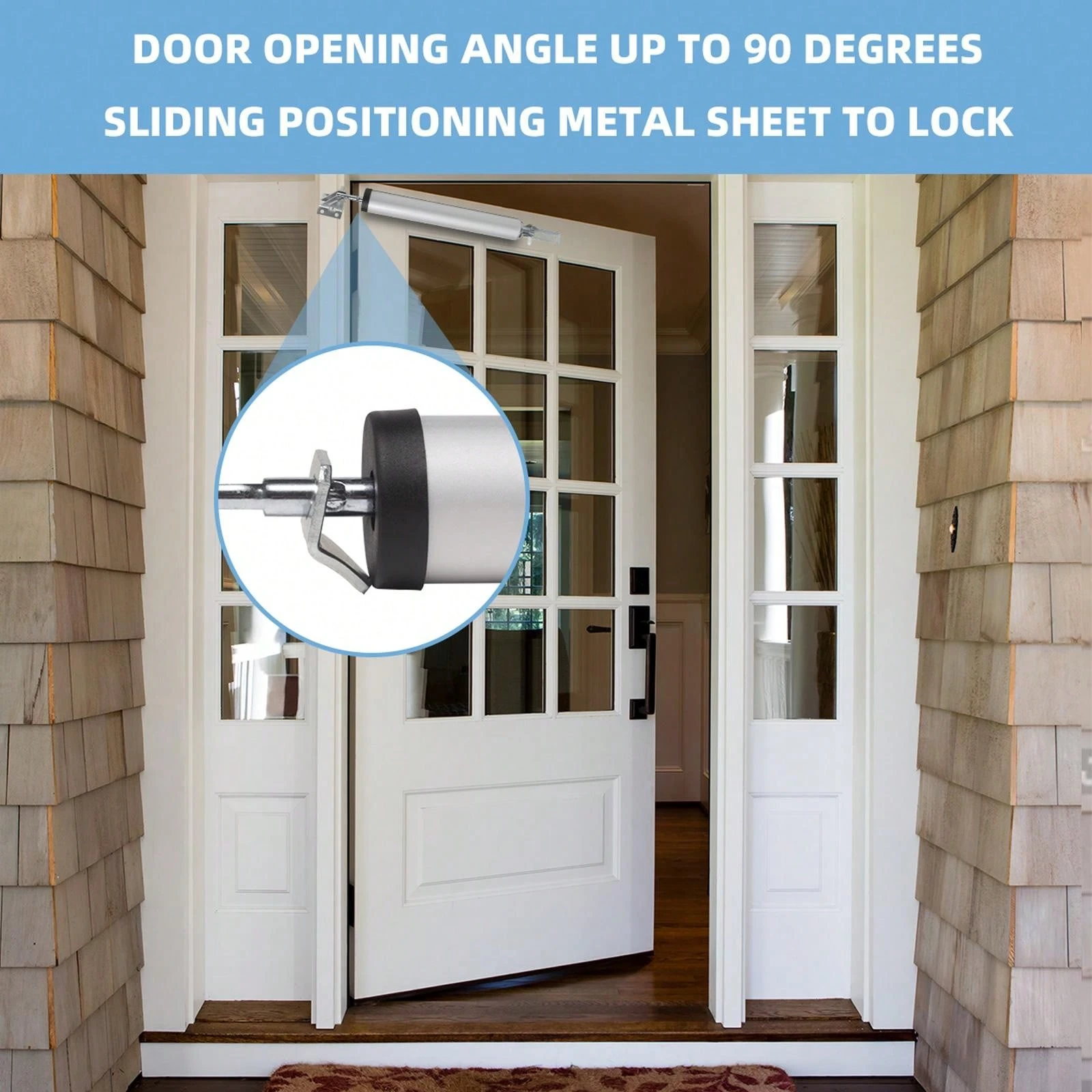 1 Pc Screen Door Closer Kit, Adjustable Air Storm Door Closer Medium ...