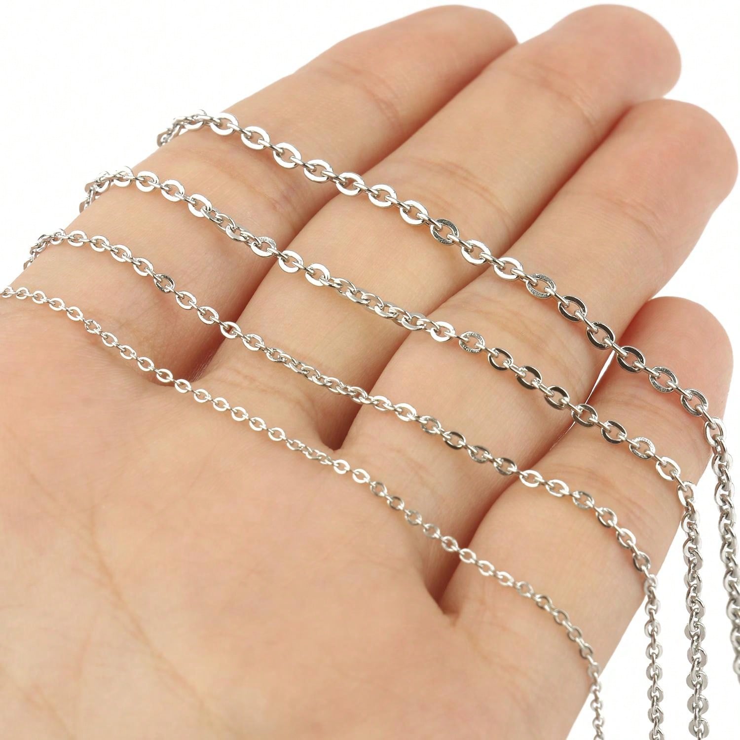 1 Rouleau De Chaîne Croisée En Acier Inoxydable Couleur Or/argent ...