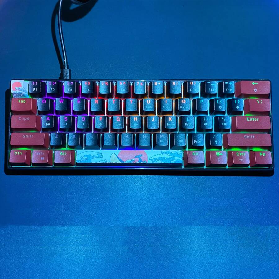 HXSJ Mechanical Gaming Keyboard, Blue Switch And Color Backlight Small ...