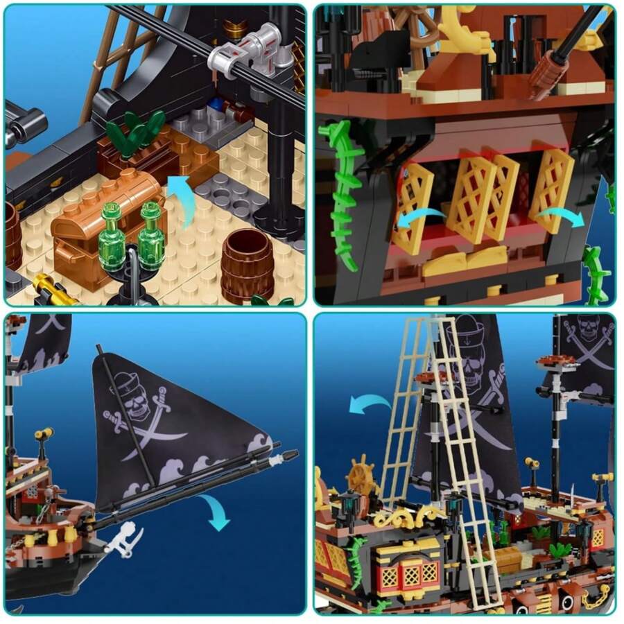 Pirate Ship Building Blocks Sets Pirate Ship Mini Building Blocks Kit
