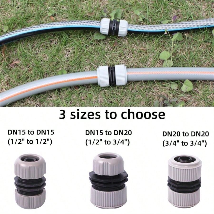 ABS Hose Repair Joint Garden classic Hose Connector 3/4" 1/2" Inch Pipe ...