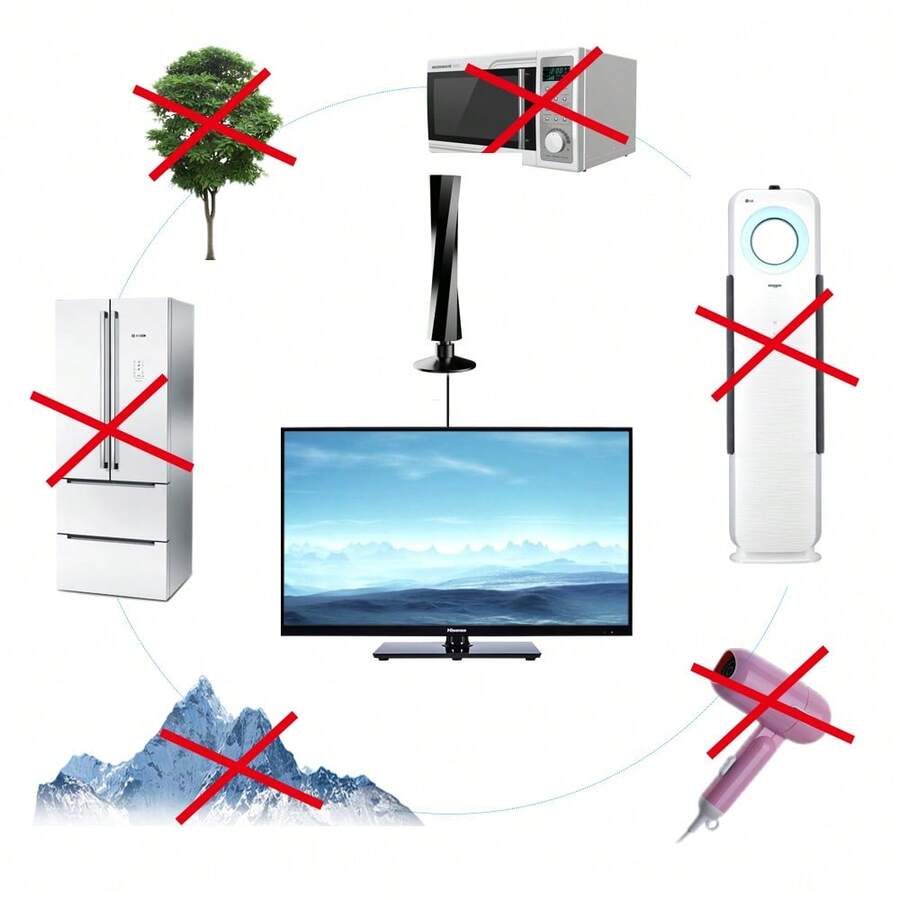 TV Antenna for Smart TV Indoor, Digital HDTV Antenna, 10ft Coax Signal ...