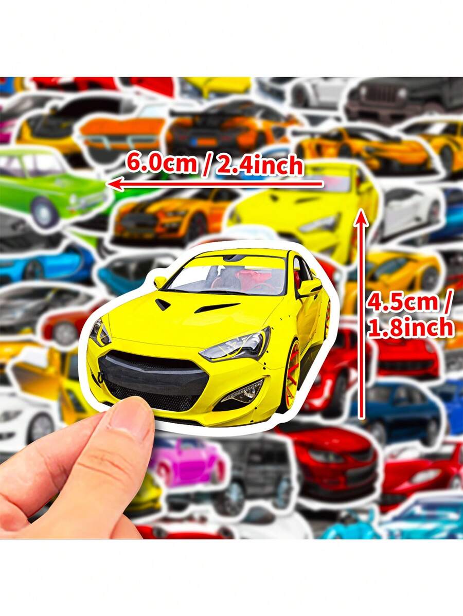 50pcs Super Racing Car Doodle Stickers, Car Modification Jdm Racing Car ...