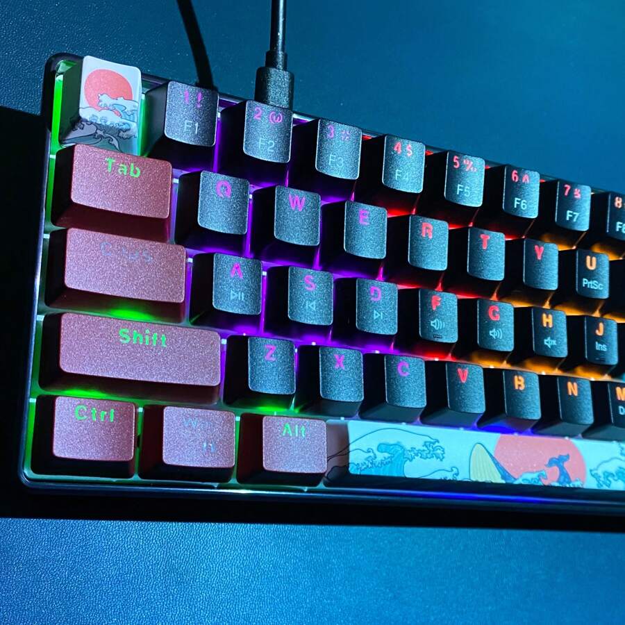 HXSJ Mechanical Gaming Keyboard, Blue Switch And Color Backlight Small ...