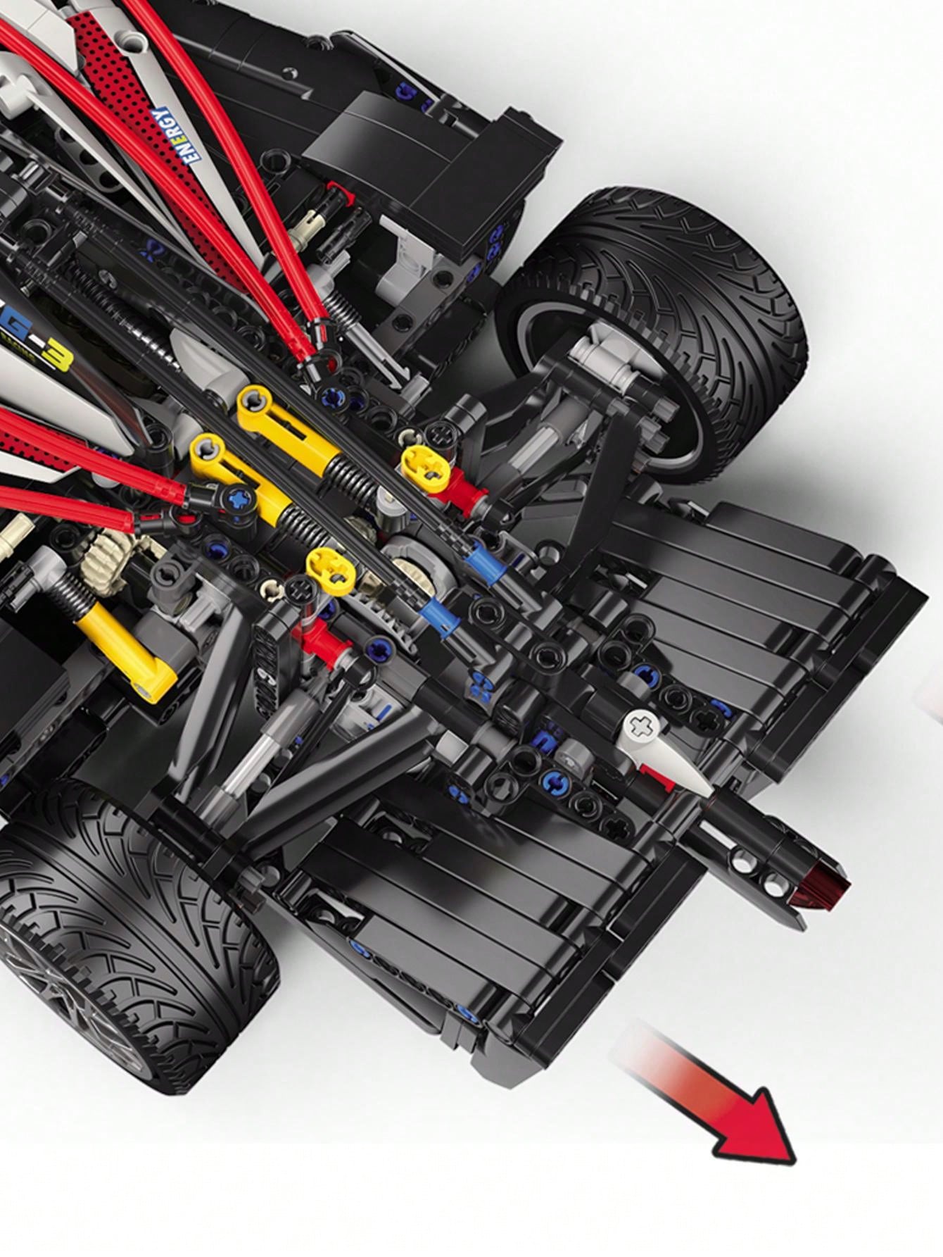 1:10 F1 Formula One Racing Championship Red Building Block Assembling ...