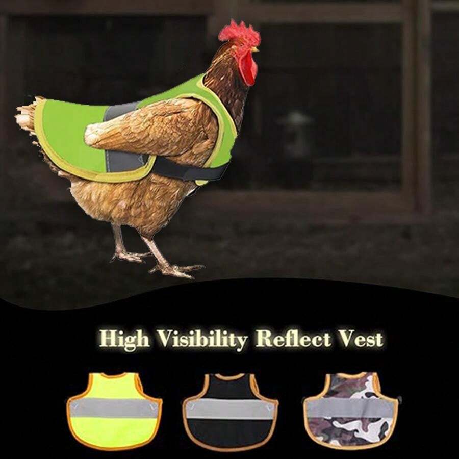 1pc Reflective Chicken Duck Goose Vest With Adjustable Harness & Apron ...