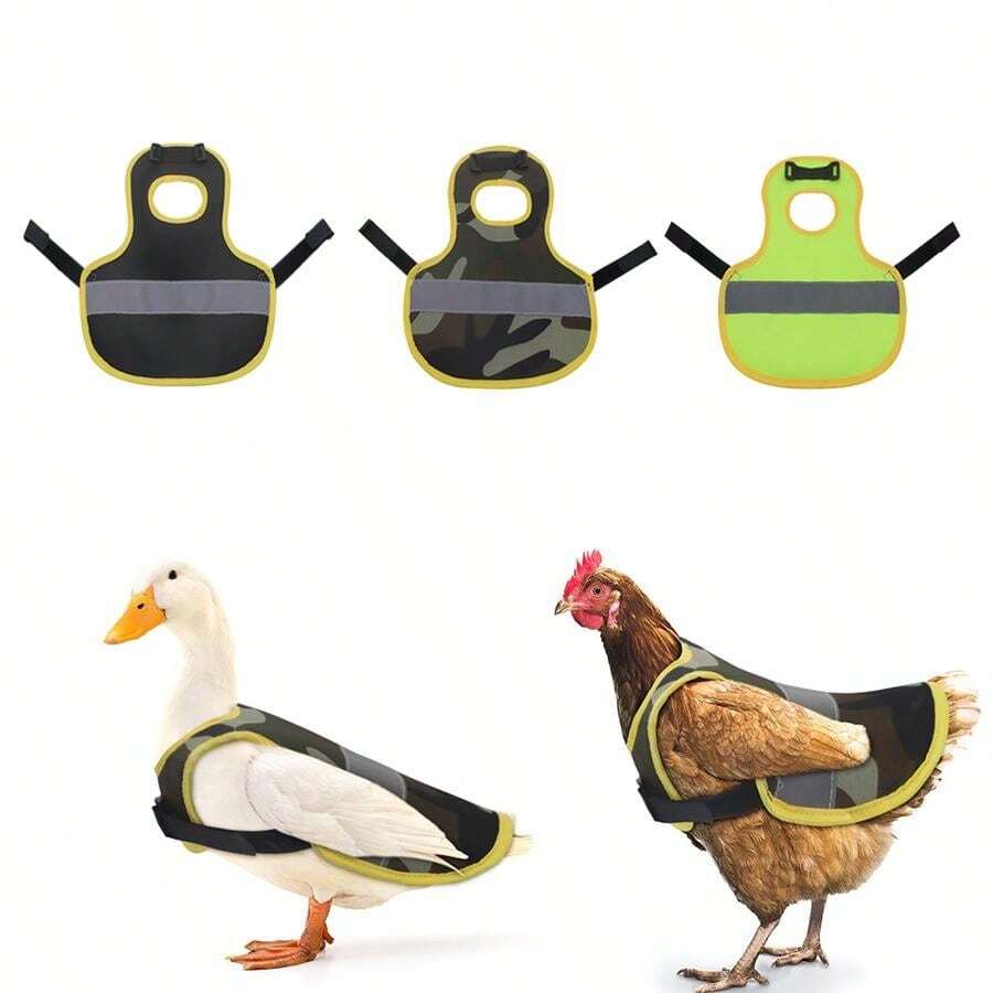 1pc Reflective Chicken Duck Goose Vest With Adjustable Harness & Apron ...