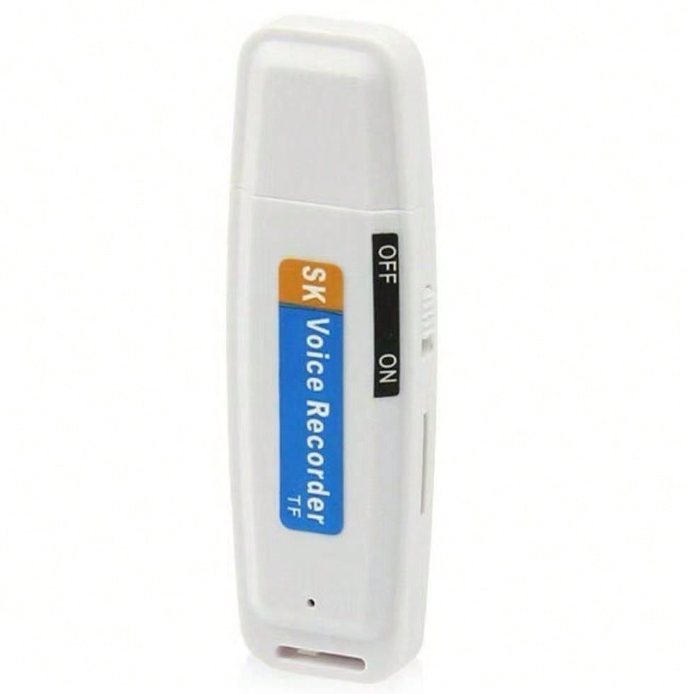 Sk001 8g White Portable Mini Intelligent Voice Recorder U-Disk Recorder ...