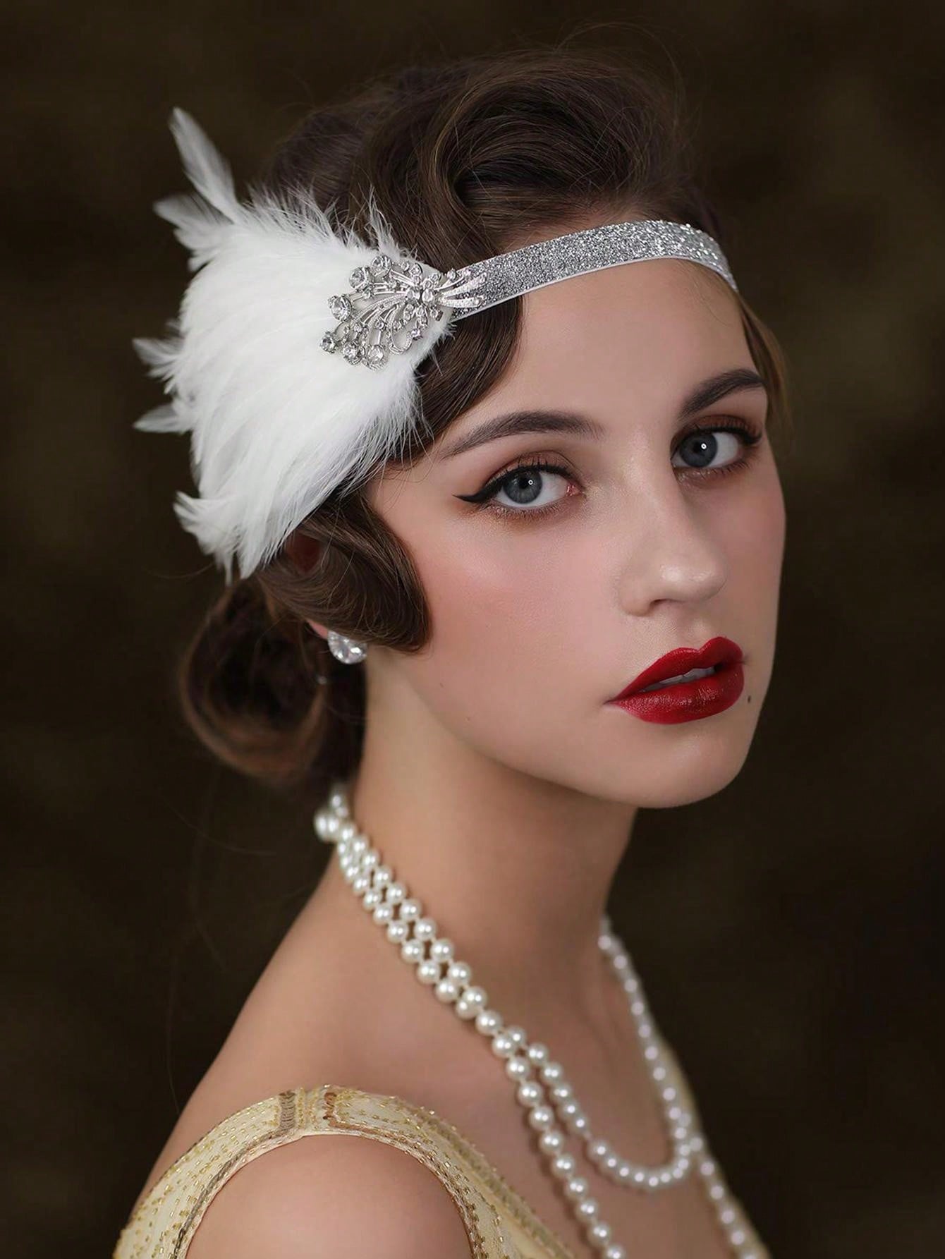 Diadema De Los Años 1920 Con Plumas, Tocado Del Gran Gatsby De Los ...