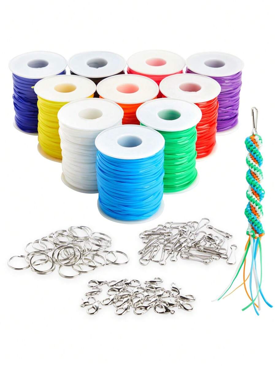 Lanyard String Boondoggle Kit With 10 Rolls (40 Yards Each) For ...