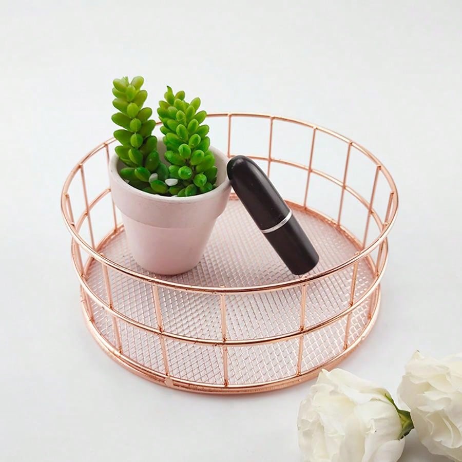 1 Heart/Round wire Basket, Wrought-iron Storage Basket, Tabletop barbed ...