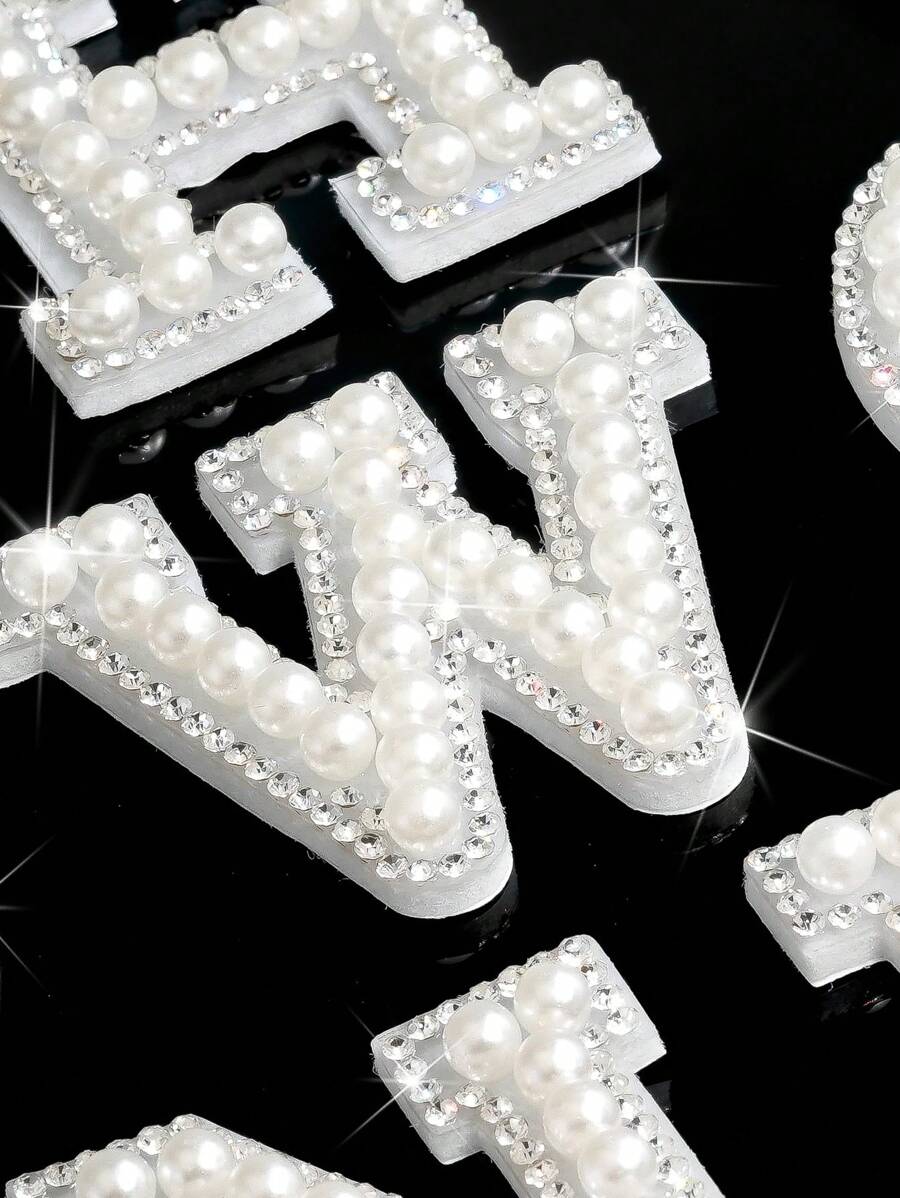 1pc Rhinestone letter paste Strong double-sided adhesive letter sticker ...