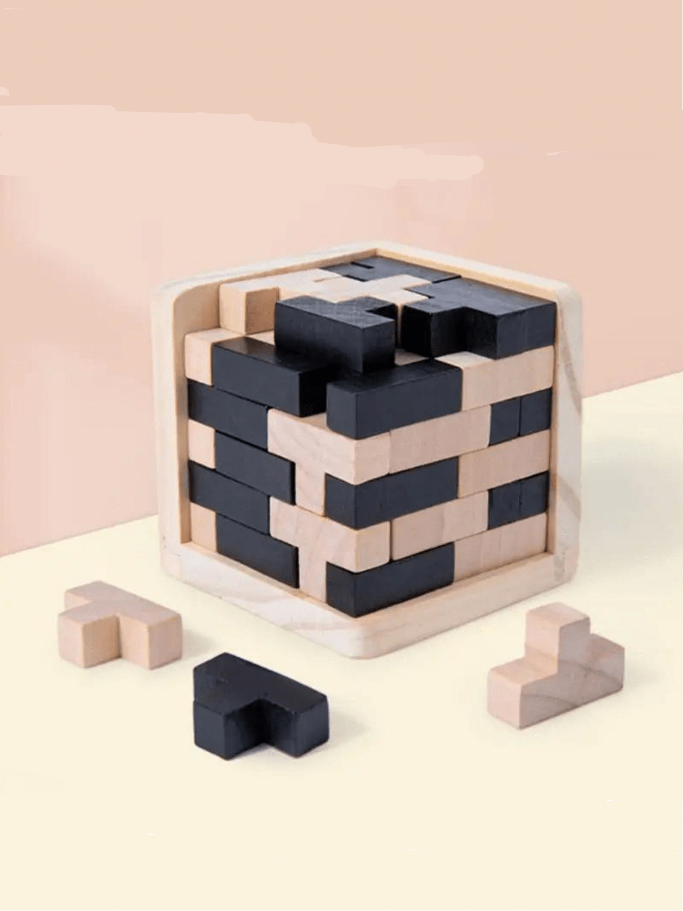 Wooden 54t Flat Labyrinth Lock Kongming Lock Cube, Educational Toy For ...