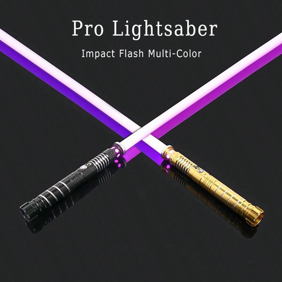 Metal Lightsaber RGB 16 Colors Change, Light Sword Toy USB Rechargeable ...
