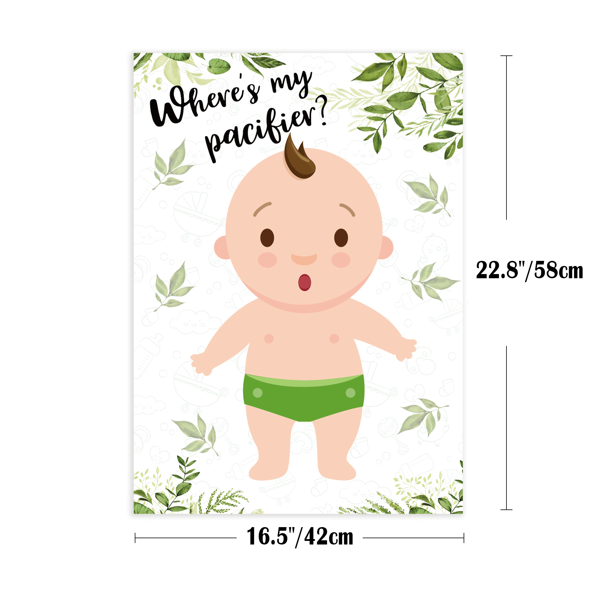 Spotprent Kleurrijk Poster Spellen Stickers Voor Babyshower Gender ...