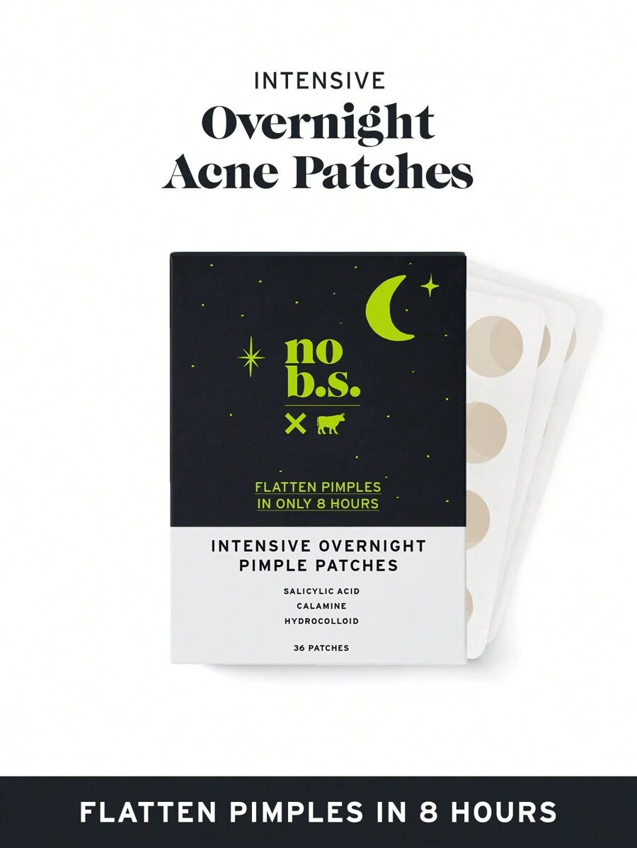 No BS Intensive Overnight Pimple Patches - Fast-Acting Acne Spot ...