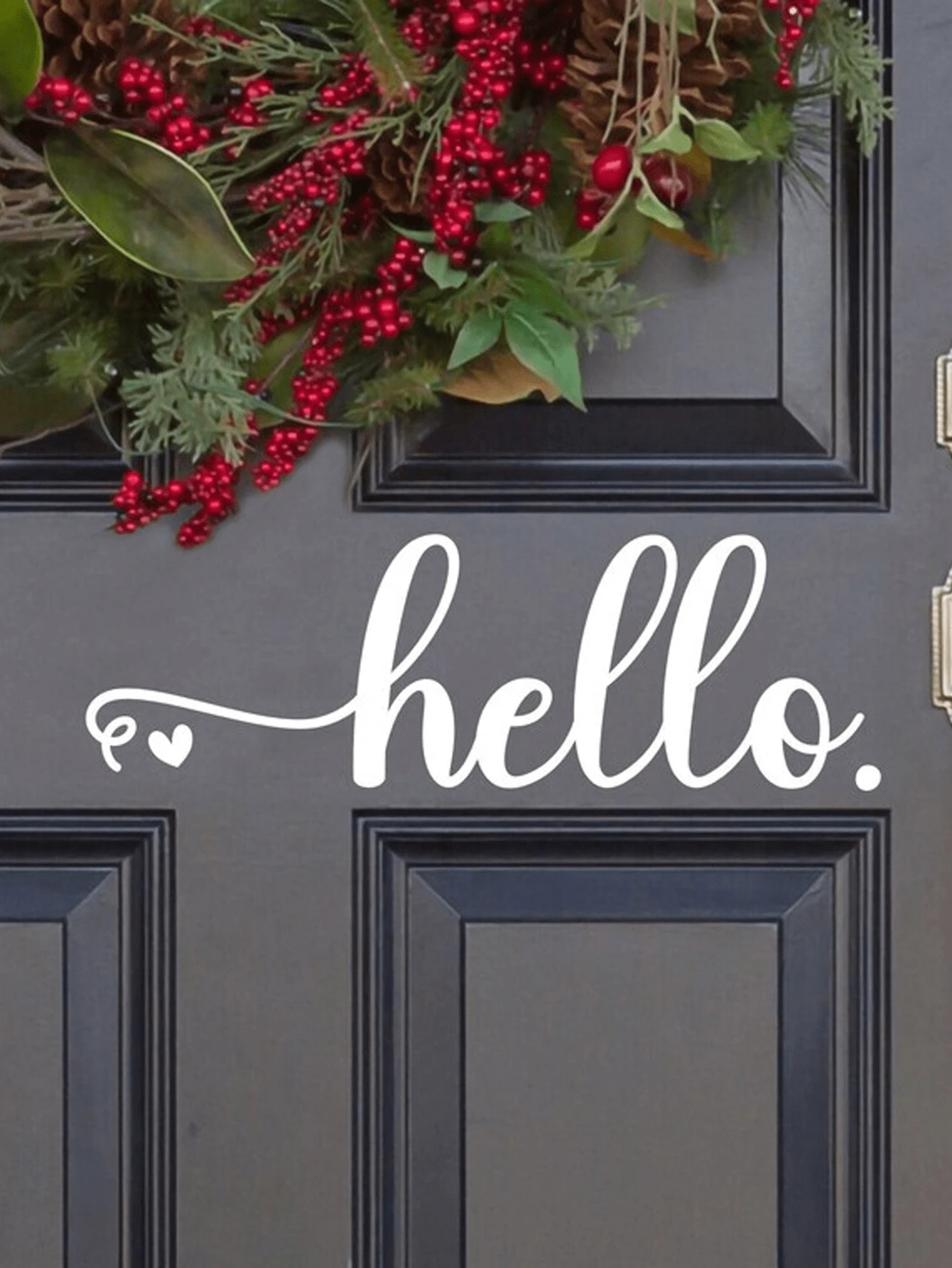 RandySticker Cursive Hello Heart Vinyl Decal - Hello Vinyl Sticker ...