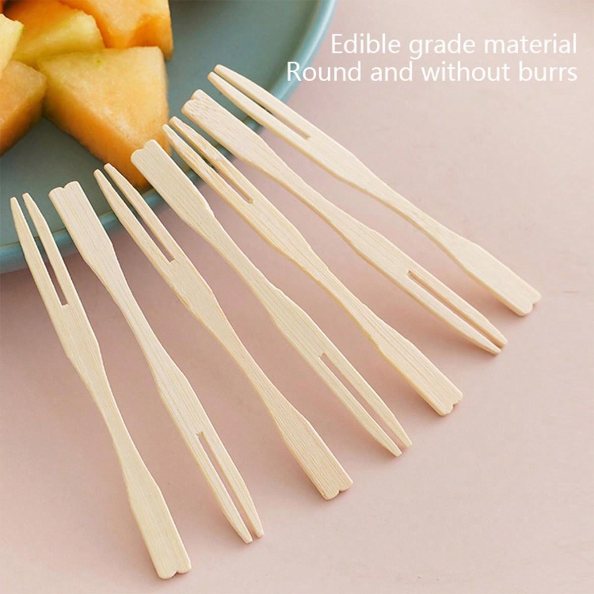 Mini Cocktail Forks Appetizer Forks Bamboo Toothpicks Food Picks for ...