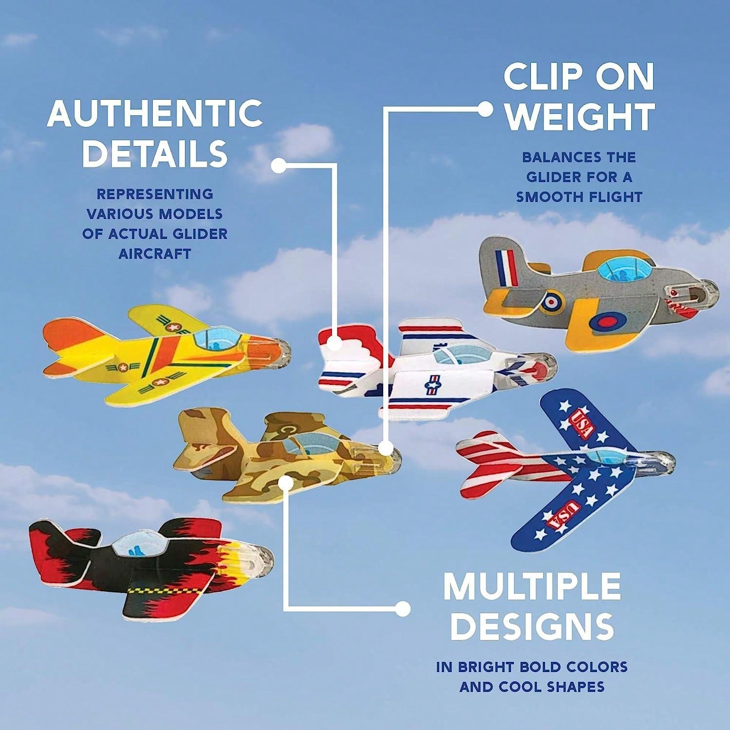 72 Pack Of Airplane Gliders Bulk Party Pack Individually Wrapped Flying ...