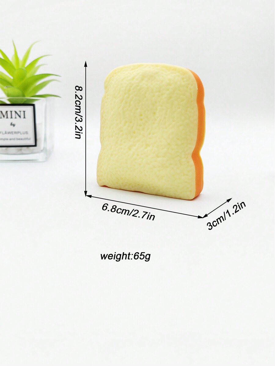 1pc New Type Squeeze Toy Bread Slice Relief Toy With Realistic Food ...