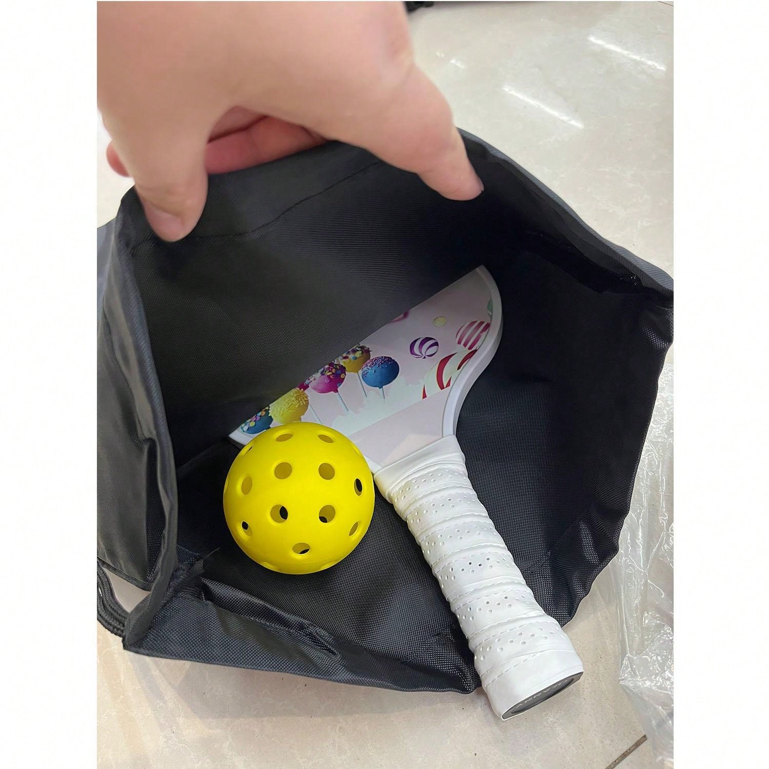 Pickleball Paddles Set- Premium Rackets Fiber Face & Polymer Honeycomb ...