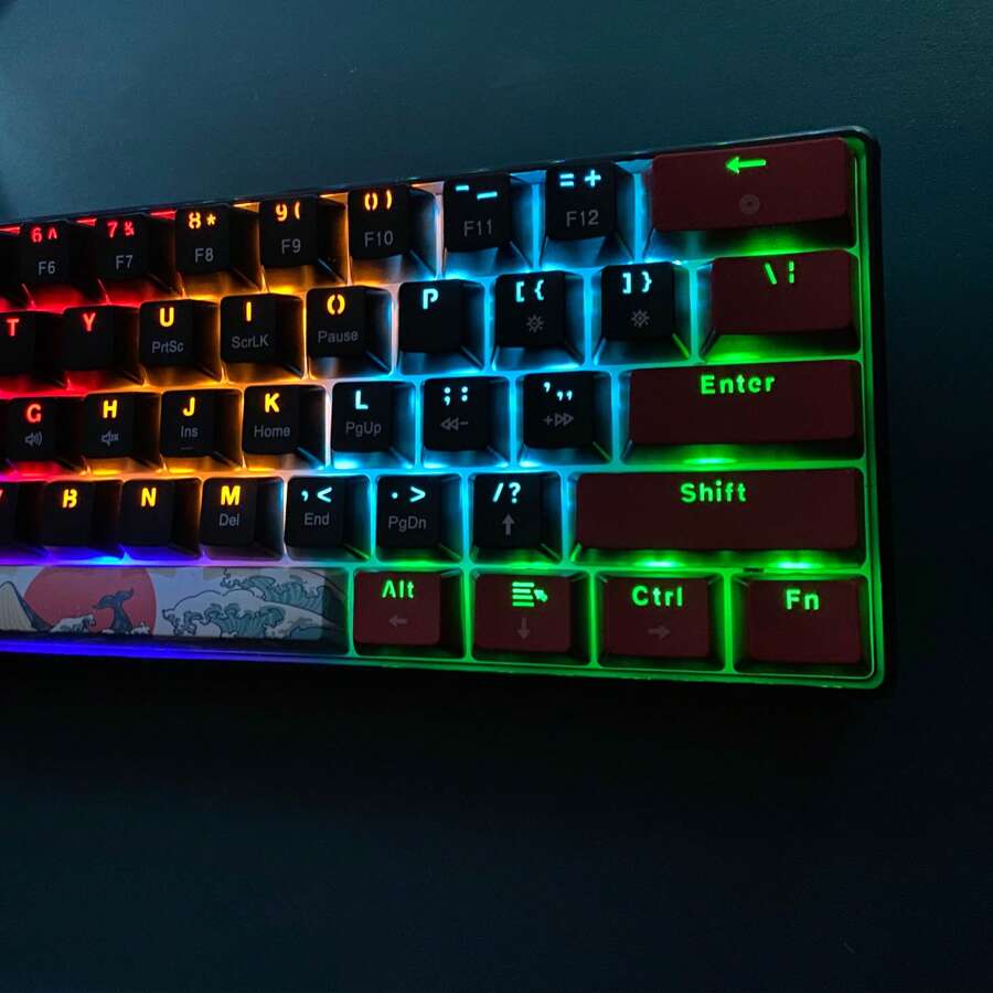 HXSJ Mechanical Gaming Keyboard, Blue Switch And Color Backlight Small ...