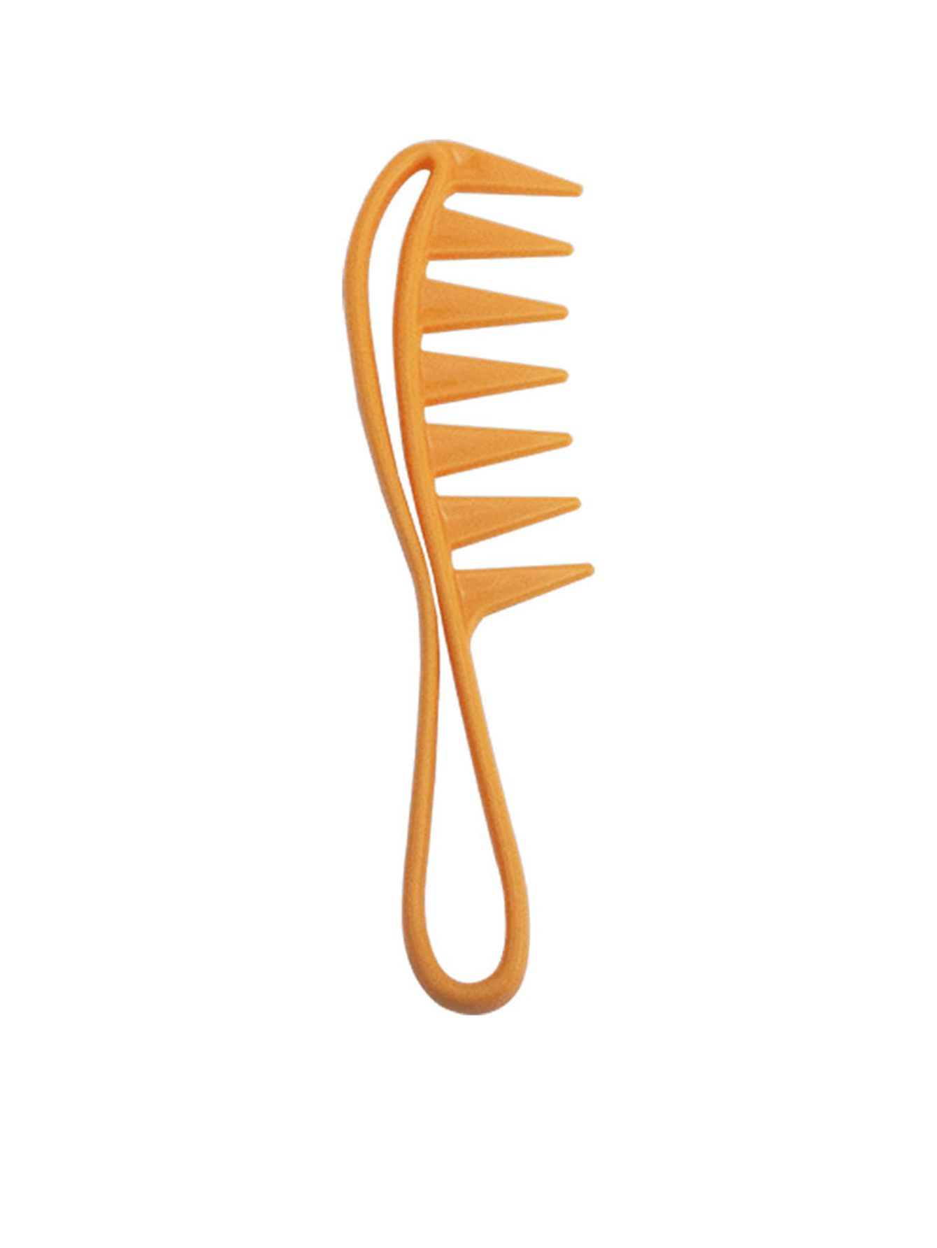An Orange Large-tooth Comb, Portable Large-tooth Comb, Hairdressing ...