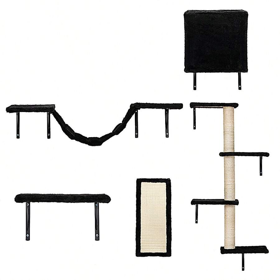 Cat Wall Shelves Wall Mounted Cat Climber Set Of 5 Floating Cat
