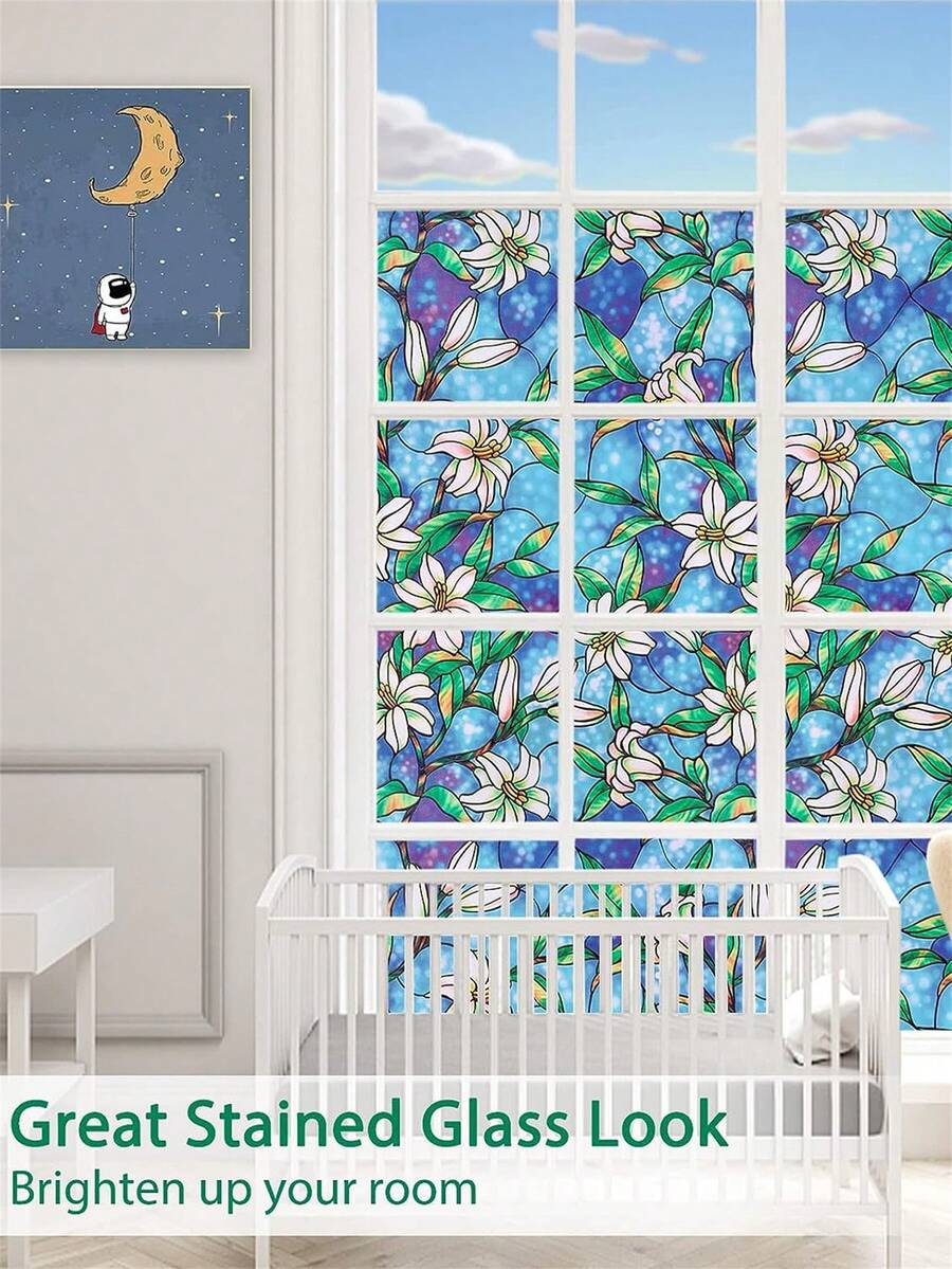 1 roll Window Privacy Film Stained Glass Window Clings: Decorative ...