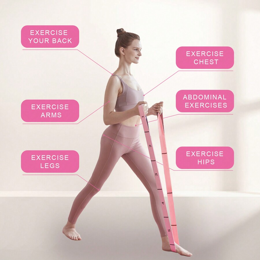 Stretching Strap With Loops, Fitness Stretching Strap With 8 Numbered ...