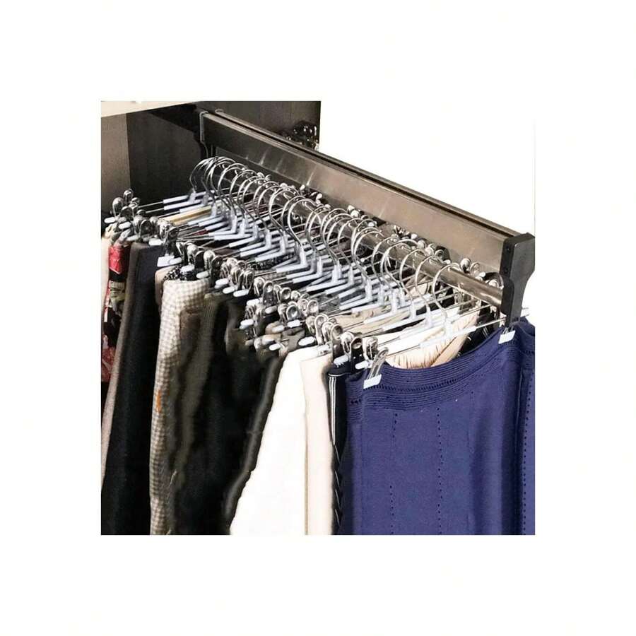 Closet Clothes Hanger Rail,Pull-out Closet Rod 30-60cm,Wardrobe ...