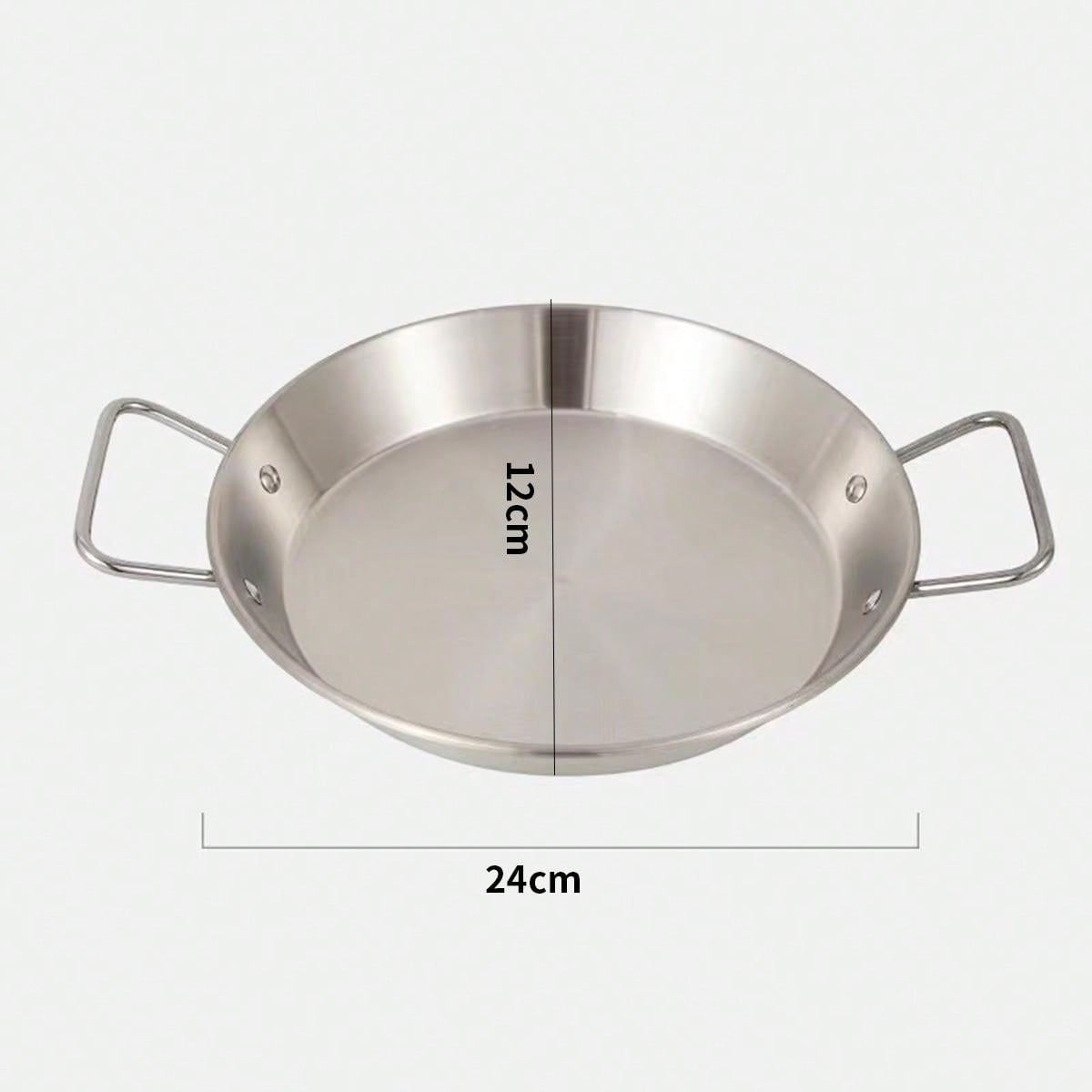 Outdoor Double Handle Stainless Steel Flat Pan For Camping, Bbq, Korean ...