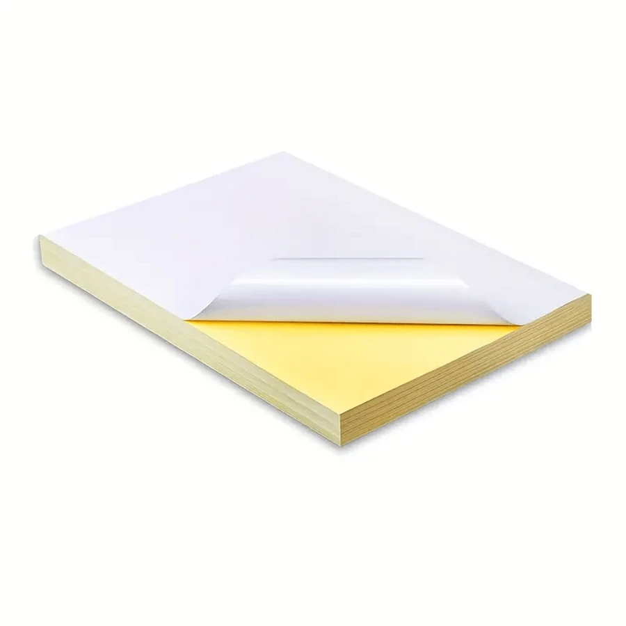 50 Sheets A4 Self-Adhesive Sticker Paper, Printable White Label ...