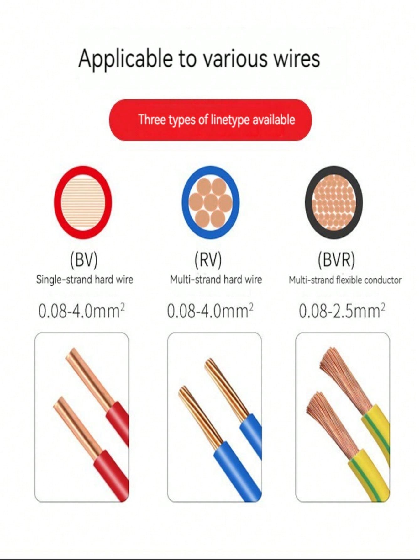 1800pcs/box Ve Series European Style Tubular Crimp Terminal Sleeve Kit ...