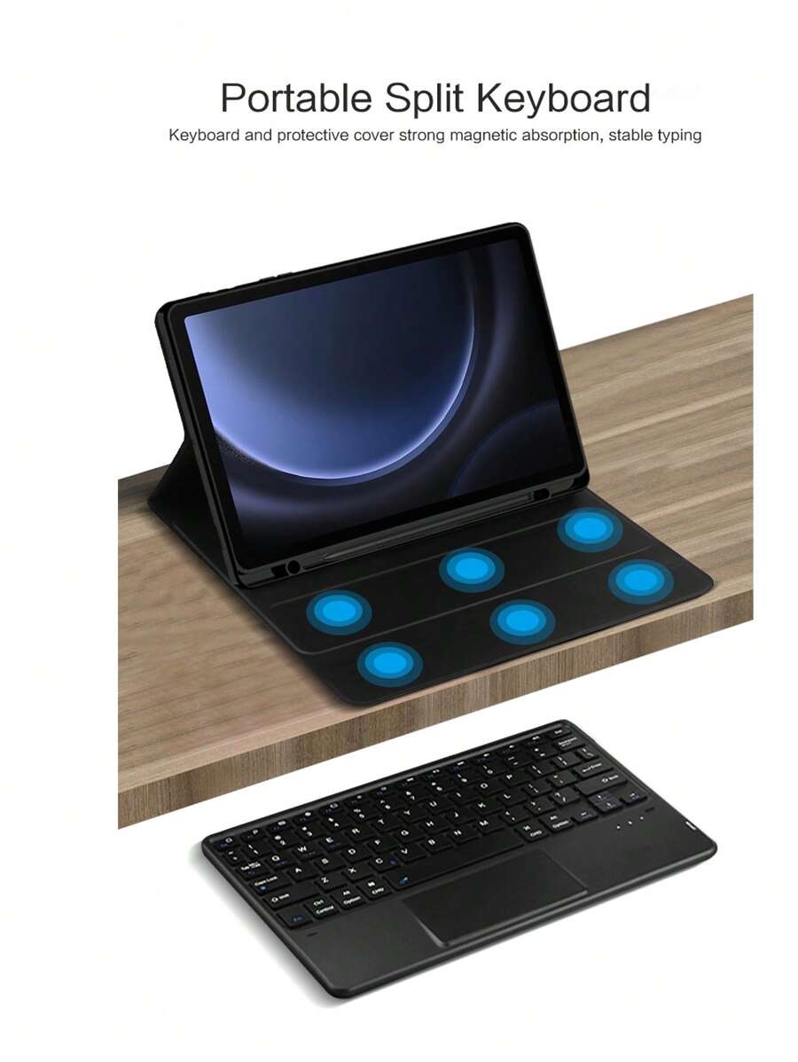 1pc Arabic TrackPad Keyboard Case For Samsung Galaxy Tab S9 FE 10.9 ...