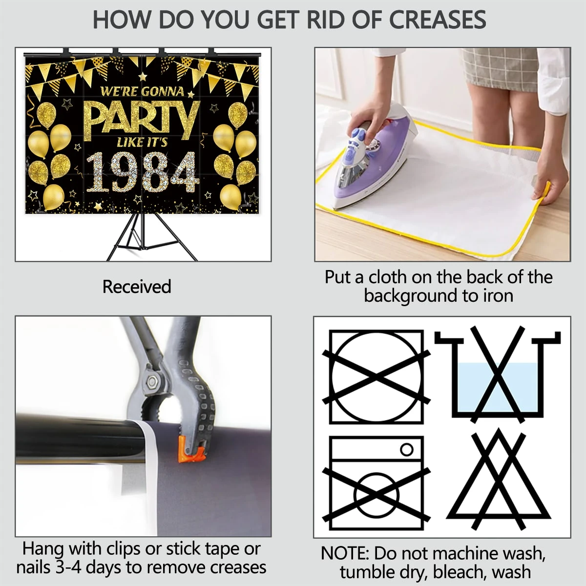 We are Gonna Party Like It is 1984 Backdrop 40th Birthday Party Black ...